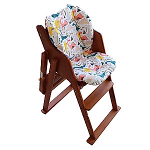 twoworld High Chair Cushion, Large Thickening Baby High Chair Seat Cushion Liner Mat Pad Cover Breathable (Dinosaur)