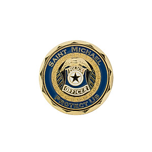 Saint Michael The Archangel Police Officer Challenge Gift Coin with Gift Box