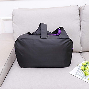 Garneck Yoga Nylon Large Yoga Mat Tote Sling Multi Purpose Shoulder Bag Gym Bag with Yoga Mat Holder for Traveling Shopping Yoga(Purple)