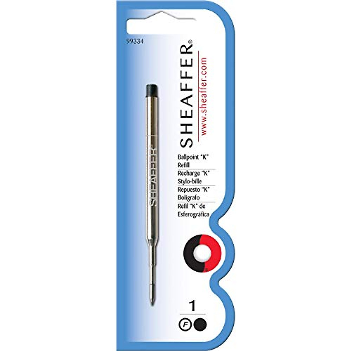 Sheaffer Ballpen Refill, Fine Point, Black, (SR/99334)