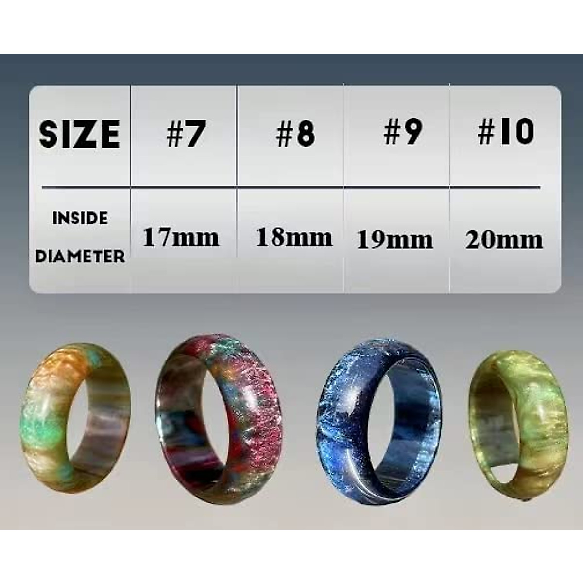 GonBeTexti Acrylic Rings for Women and Girls, Stylish, Shining, Colorful And Luxurious Rings. (Sapphire Blue, 9)