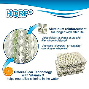 HQRP 4 pcs Wick Filters compatible with Kenmore 14911 32-14911 Emerson Essick Air HDC12 HDC-12 Replacement, 15414, 15420, 14452, 14453, 14454, 14415, 14417, 15517, 03215420000