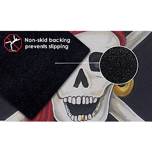 Toland Home Garden 800052 Beware Funny Door Mat 18x30 Inch Pirate Outdoor Doormat for Entryway Indoor Entrance