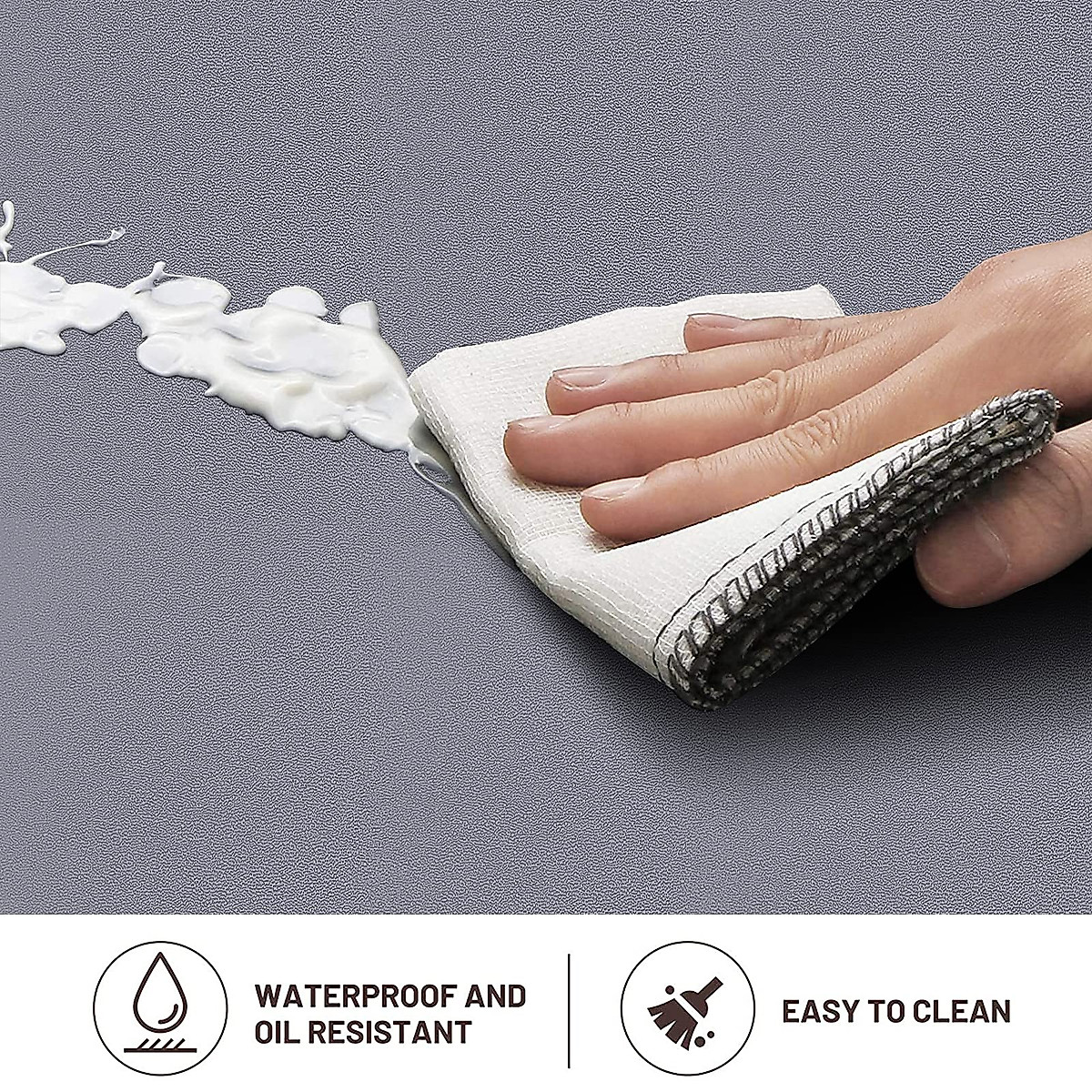 HappyTrends Kitchen Mat [2PCS] Cushioned Comfort Anti-Fatigue Floor Mat, Waterproof Non-Slip Kitchen Rugs, Thick Perfect Ergonomic Foam Standing mat for Kitchen, Home, Office, Laundry,Grey