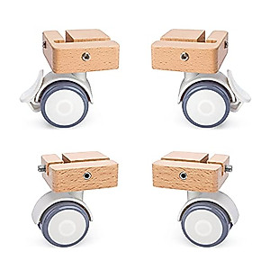 Niteangel Supplement Universal Wheel - Only Fits for Niteangel Bigger World Series - MDF Aspen Hamster Cage to Move Your Hamster Cage Simply (Burlywood, for Niteangel Bigger World - Top Opening Door)