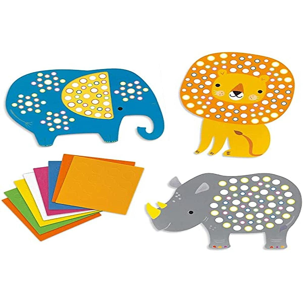 DJECO Soft Jungle Foam Sticker Mosaic Collage
