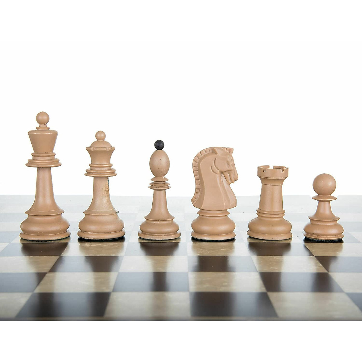 Chess and games shop Muba Dubrovnik 6EF Handmade Wooden Chess Set 21 Inch Board with Standard Plastic Wood Imitation Chessmen- Storage Box to Store All The Piece