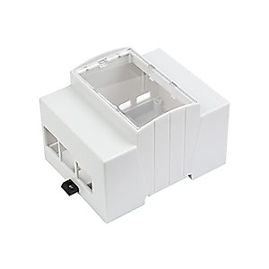 Waveshare DIN Rail ABS Case for Raspberry Pi 4 Large Inner Space Injection Moduling