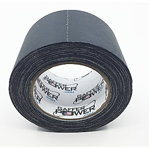 Gaffer Power Real Professional Premium Grade Gaffer Tape 4 Inch X 30 Yards, Black- Made in The USA - Heavy Duty Gaffers Tape - Non-Reflective - Multipurpose - Better Than Duct Tape!