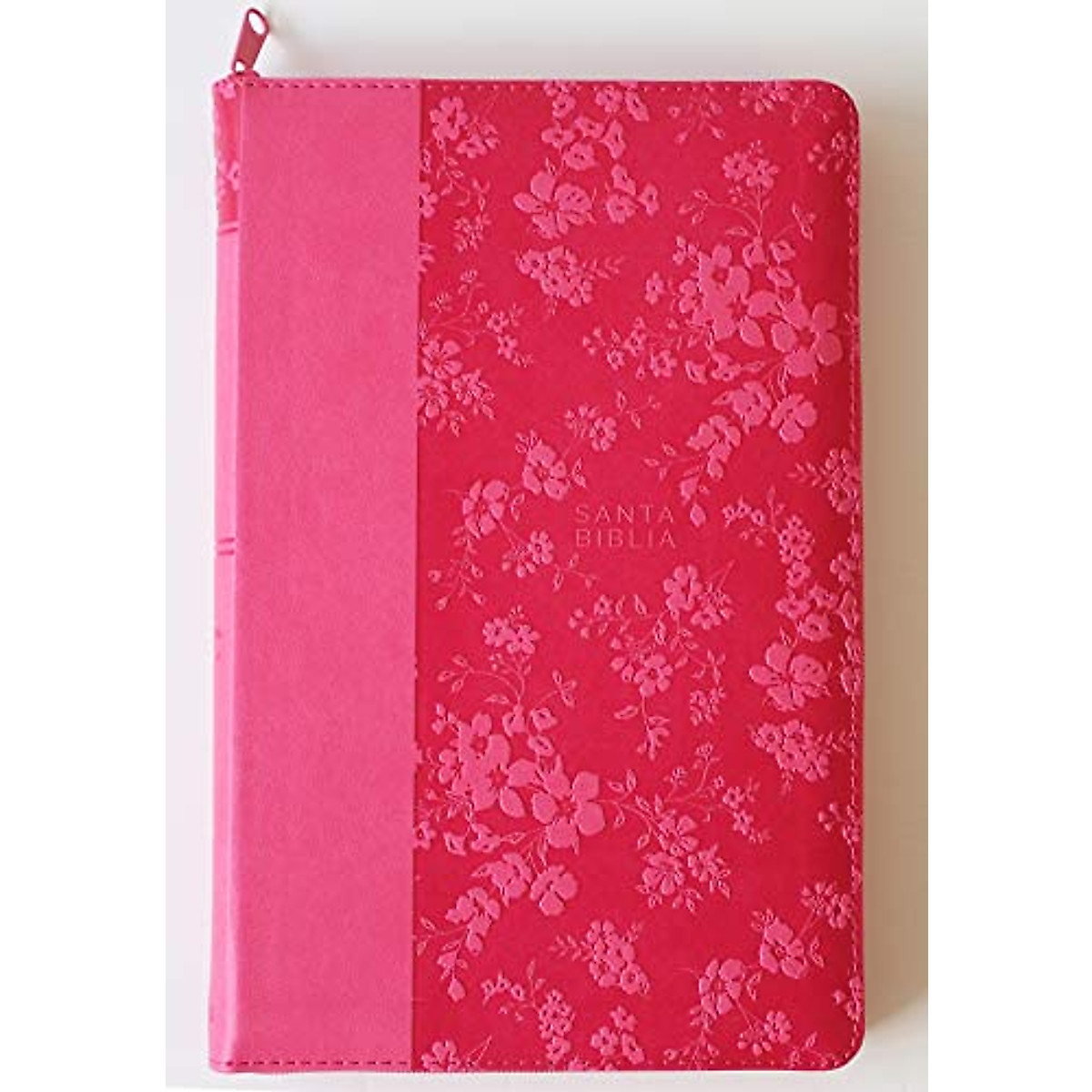 Biblia Reina Valera 1960 letra grande. Símil piel fucsia, cremallera, índice, ma nual / Spanish Bible RVR 1960. Handy Size, Large Print, Leathersoft