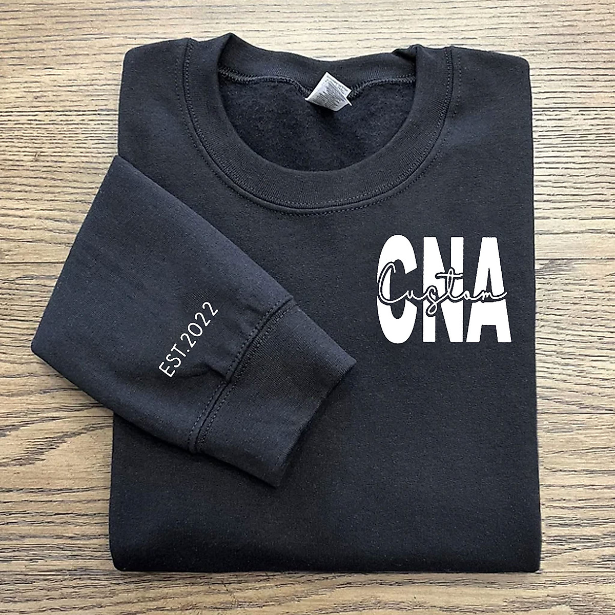 NAZENTI Nurse Sweatshirt, Custom Name Certified Nursing Assistant Shirt, Personalized Name CNA Sweatshirt, Nurse Crewneck Sweatshirt, Custom Nursing Assistant Shirt, Gift For CNA, CNA Grad Gifts