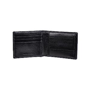Amazon Essentials Men's Bifold Wallet with Coin Pocket, Black, One Size