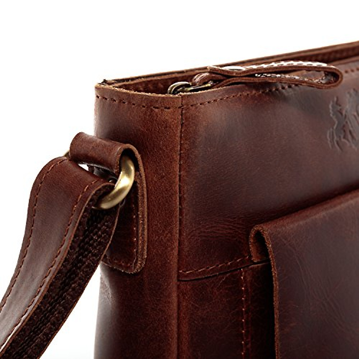 SID & VAIN shoulder bag & cross-body bag YALE small tote bag handbag I Premium Leather top-handle bag leather bag woman brown