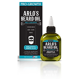 Arlo's Pro Growth Beard Oil - Bergamot Juniper 2.5 oz. - Promotes Beard Hair Growth