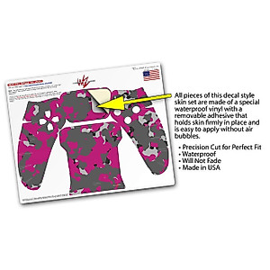WraptorSkinz Skin Wrap compatible with Sony PS5 DualSense Controller WraptorCamo Old School Camouflage Camo Fuschia Hot Pink (CONTROLLER NOT INCLUDED)