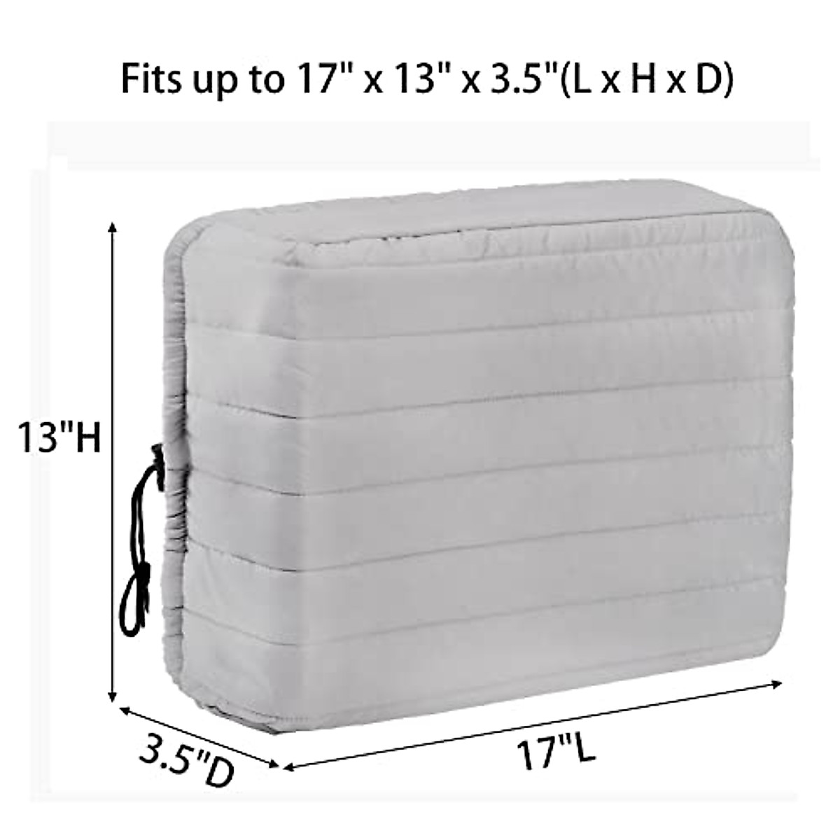 Bekith Indoor AC Cover Air Conditioner Cover AC Units Cover for Inside Window Unit 17 x 13 x 3.5 inches (L x H x D), Gray