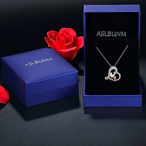 ASLBUNM Daughter Necklace 925 Sterling Silver Butterfly Jewelry Always My Daughter Forever My Friend Love Heart Pendant Necklaces Birthday Gifts for Daughter
