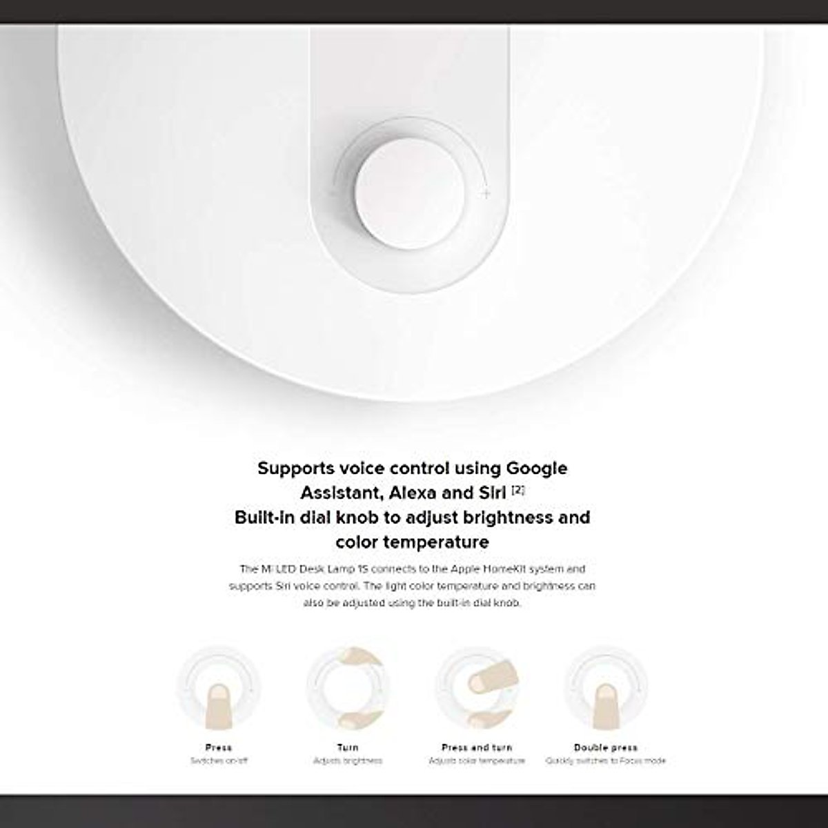 Original Xiaomi LED Desk Lamp Smart Remote Control Dimmable Table Lamps Desklight Support Mobile Phone App Control 4 Lighting Mode,Flicker-free Light