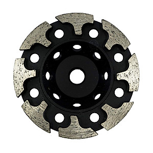 Benchmark Abrasives 4” Threaded T-Type Diamond Grinding Cup Wheel for Angle Grinder with 5/8"-11 Arbor Hole Use on Concrete, Granite, Marble, Masonry, Natural Stone (4”)