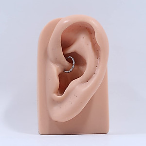 FANSING 18g 8mm Nose Rings for Women 316L Surgical Steel Nose Hoop 18 Gauge Pierced Rings for Nostril Septum Daith Cartilage Helix Piercing Jewelry Twisted Hypoallergenic Nose rings