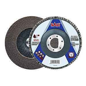 Sali 100 Pack Zirconia Flap Disc 40 Grit 4.5" x 7/8-Inch Sanding Disc Bevel Type #29 Premium and Industrial Grade Angle Grinder Grinding Wheel High Performance Edge Grinding