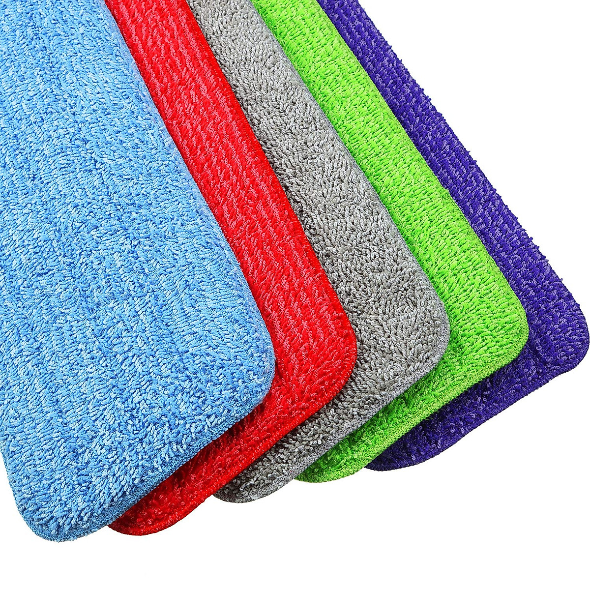 Boao 10 Pieces Reusable Microfiber Mop Pads Head Replacement 16.5 Inch Cleaning Reveal Spray Pads Refills Machine Washable Cloth Fit for Most Mops