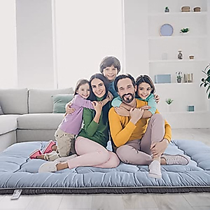 NeuType Futon Mattress Sleeping Mat on Floor for Adults - Suitable for Camping, Road Trip, Guest Room, Japanese Futon Mattress, Queen Size