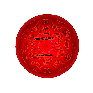 Nightball Basketball LED Light Up Basketballs - Glow in The Dark Glow Ball Basketball Gifts - Outdoor Basketball and Indoor Basketball - Gifts for Teenage Boys-Gift for Teen (Red)