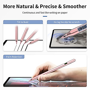 Stylus Pencil for iPad Pro 2024 13/12.9/11 inch M4, with 0.5h Fast Charge Palm Rejection for iPad Air 11/13 M2 6th/5th/4th/3rd, iPad 10th/9th/8th/7th/6th, iPad Mini 6th/5th