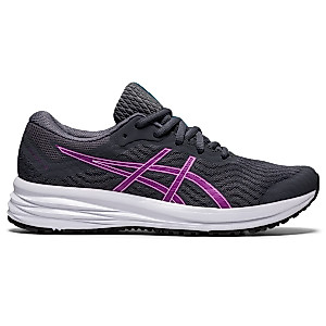 ASICS Women's Patriot 12 Running Shoes, 11, Carrier Grey/Digital Grape