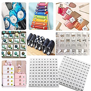 Number Stickers LUORNG 20 Sheets 0.4" 1 to 200 Digital Sticker Circular Self Adhesive Labels Black on White (10 Sheets 1 to 100 and 10 Sheets 101 to 200)