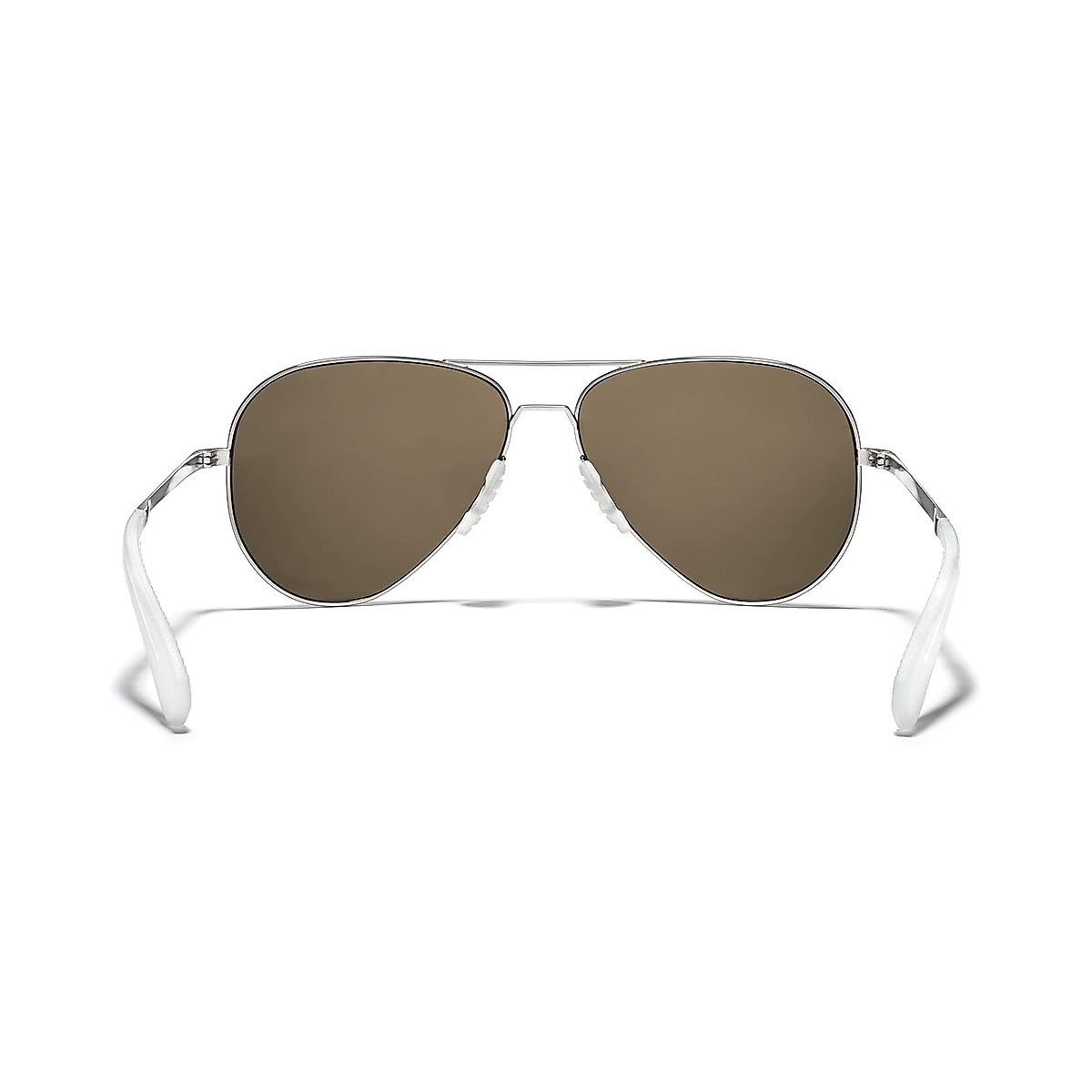 ROKA Phantom Performance Aviator Non-Polarized Sunglasses for Men and Women - Silver Frame - Dark Artic Mirror Lens