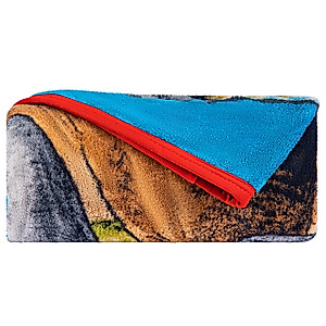 Jurassic World Dominion Blue Velociraptor and Rexy T-Rex Super Soft Plush Micro Raschel Blanket, 46 Inches x 60 Inches, Bedding by Franco Kids