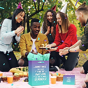 13'' Appreciation Gift Bag Reminder You are Awesome Gift Bag Thank You Gift Bag with Tissue Paper Card Inspirational Gift Bag Good Luck Gift Bag for Employee Teacher Men Women Staff Birthday Christmas