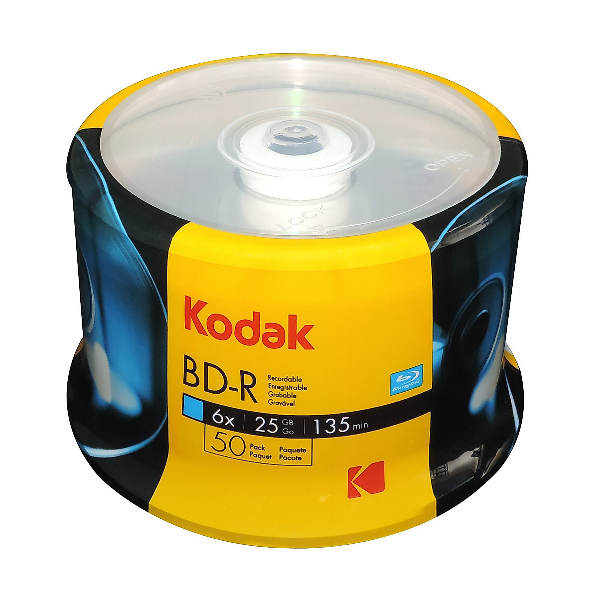 KODAK BD-R 6X 25GB 50-Pack Cakebox