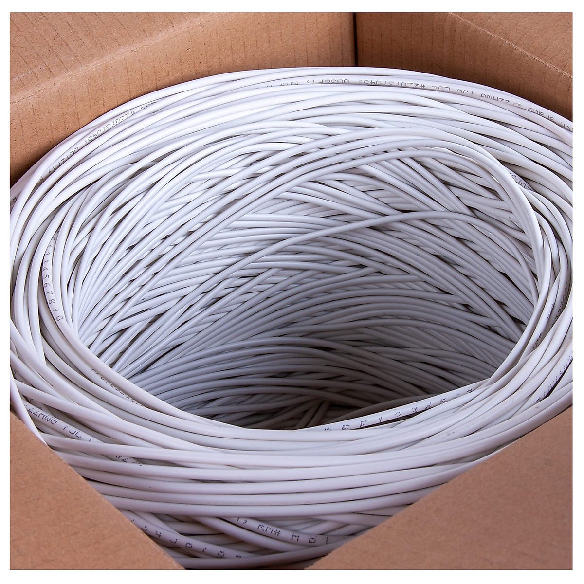 FiveStarCable 22-2 1000 Ft. Alarm Wire 22AWG 2 Conductors 22/2 22-2 Security Cable Alarm Bulk Cable for Efficient Power and Signal Transmission White