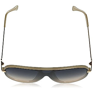 Jessica Simpson J5900 Aviator Shield Sunglasses with 100% UV Protection. Glam Gifts for Women, 140 mm, Nude & Rose Gold
