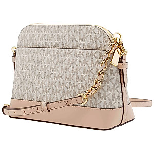 Michael Kors Jet Set Charm Large Dome Crossbody, Vanilla/Soft Pink