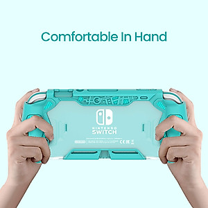 Switch Lite Protective Case for Nintendo Daily Gift (Ergonomic /Sturdy /Full Protection) Gift Idea Family Happy Hours Turquoise