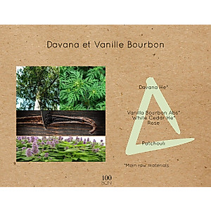 100BON Davana & Vanille Burbon – Davana & Vanilla Fragrance for Women & Men – Energizing Organic Fragrance - Fruity, Licorice & Sweet Notes Fragrance - 100% Natural Fragrance Travel Spray, 0.5 Fl Oz