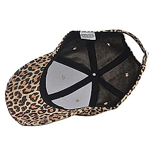 Foetest Adjustable Baseball Cap Leopard Print Hat Cotton Sunhat Headwear Outdoor Sports Cap