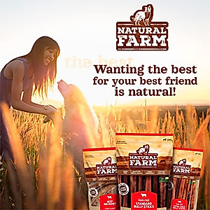 Natural Farm Odor-Free Braided Bully Sticks (6 Inch, 5 Pack) - 100% Grass-Fed Beef, Grain-Free, Low Fat & Fully Digestible Best Dental Treats - Safest Long Lasting Pizzle Chews to Keep Your Dog Busy