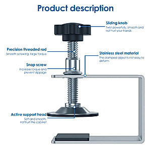 2 Pcs Drawer Front Installation Clamps, Zinc Drawer Fixing Clips, Adjustable Stable Furniture Woodworking Jig for Carpenter Household Tables Desks Mount (2 Pcs)