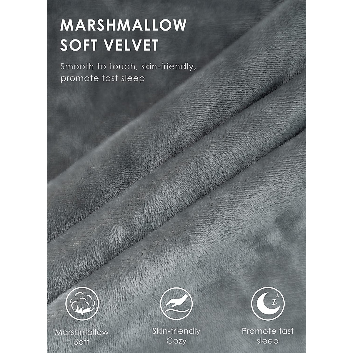 QUEEN ROSE Pregnancy Pillow, U Shaped Body Pillow for Sleeping, Maternity Pillows with Detachable Pillow for Side Sleepers Support, Grey Velvet Cover