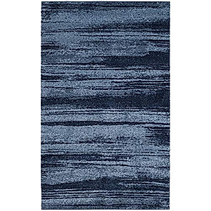 SAFAVIEH Retro Collection 5'3" x 8' Light Blue / Blue RET2693 Modern Abstract Non-Shedding Living Room Bedroom Dining Home Office Area Rug