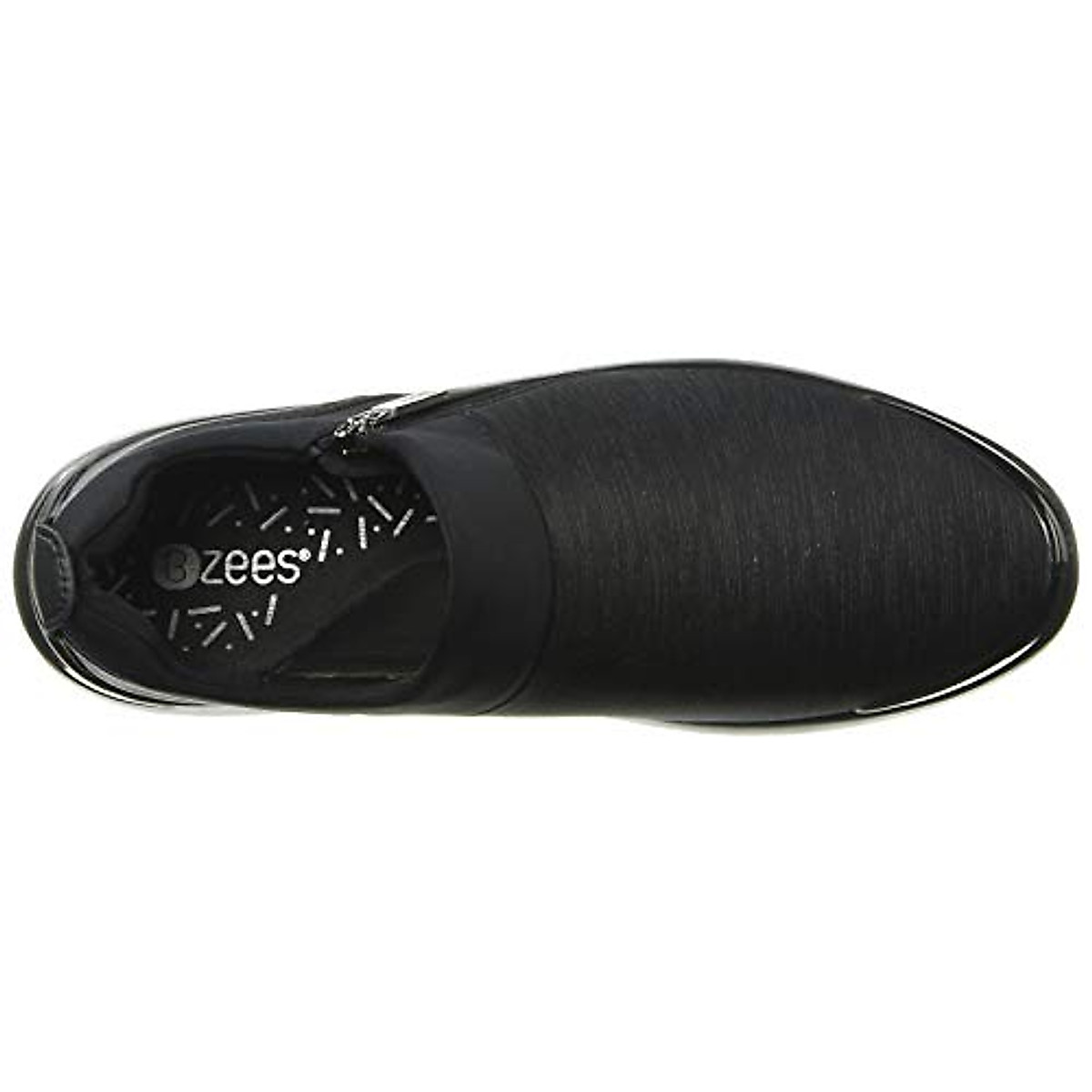 BZees womens Axis Sneaker, Black, 8 Wide US