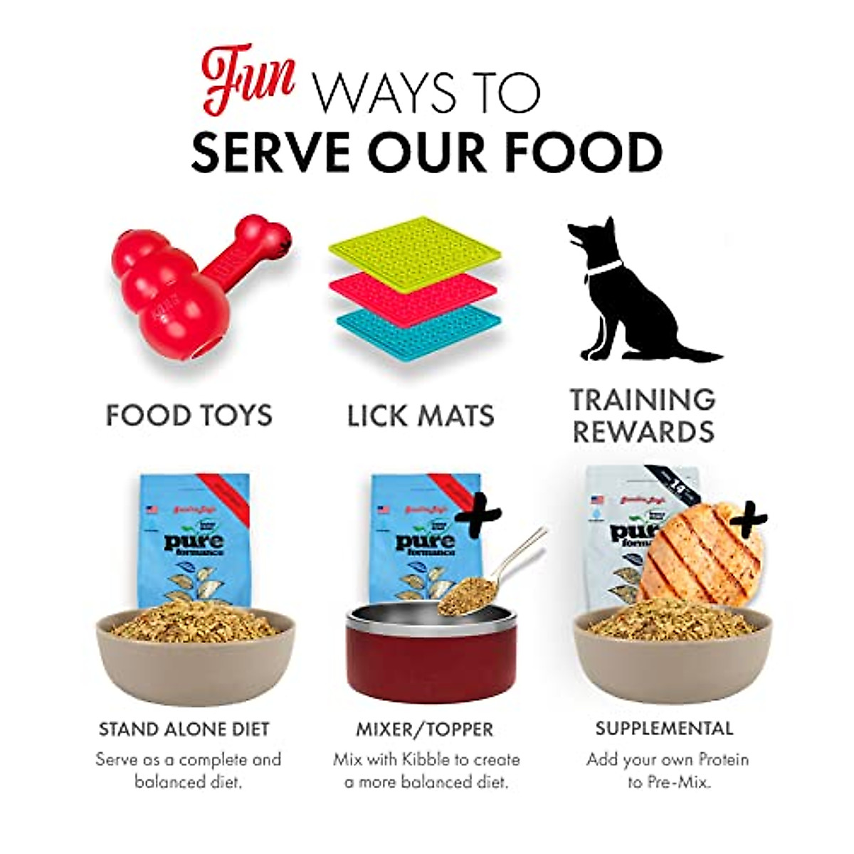 Grandma Lucy's PUREformance Dog Food, Grain Free and Freeze-Dried - Fish, 3 Pound Bag