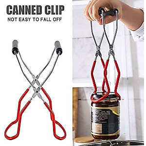 Jar Lifter tongs and Canning Rack Set with Canning Funnel,Stainless Steel Funnel Kitchen Jar Funnel Jar Lifter Tongs and Anti-Slip Canning Jar Lifter