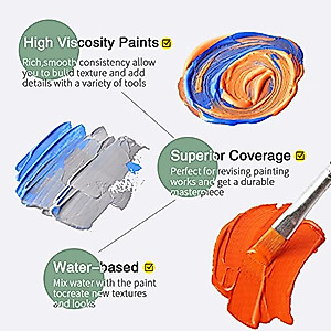 COLORFUL Fabric Paint Set for Clothes with 6 Brushes, 1 Palette, 12 Colors - Permanent Textile Paint Puffy Paint Kit for Shoes, Canvas - Non-Toxic Slick Painting Set for Adults, Beginner & Artists