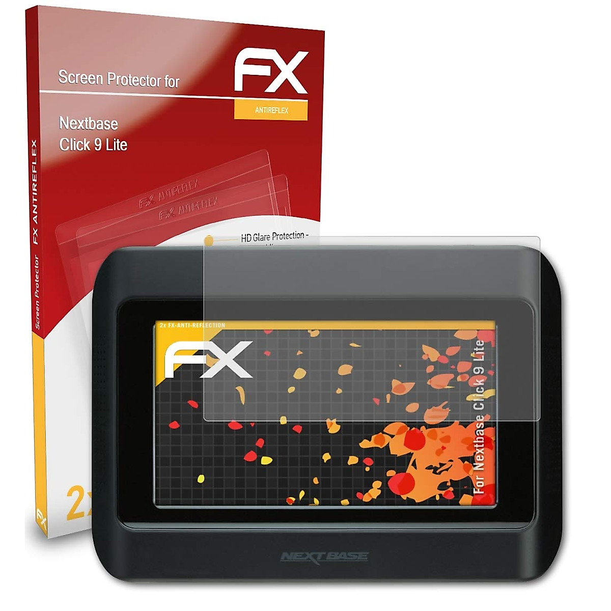 atFoliX Screen Protector compatible with Nextbase Click 9 Lite Screen Protection Film, anti-reflective and shock-absorbing FX Protector Film (2X)
